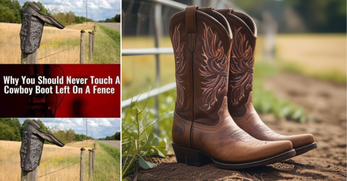 Why You Should Never Touch A Cowboy Boot Left On A Fence - Troublism
