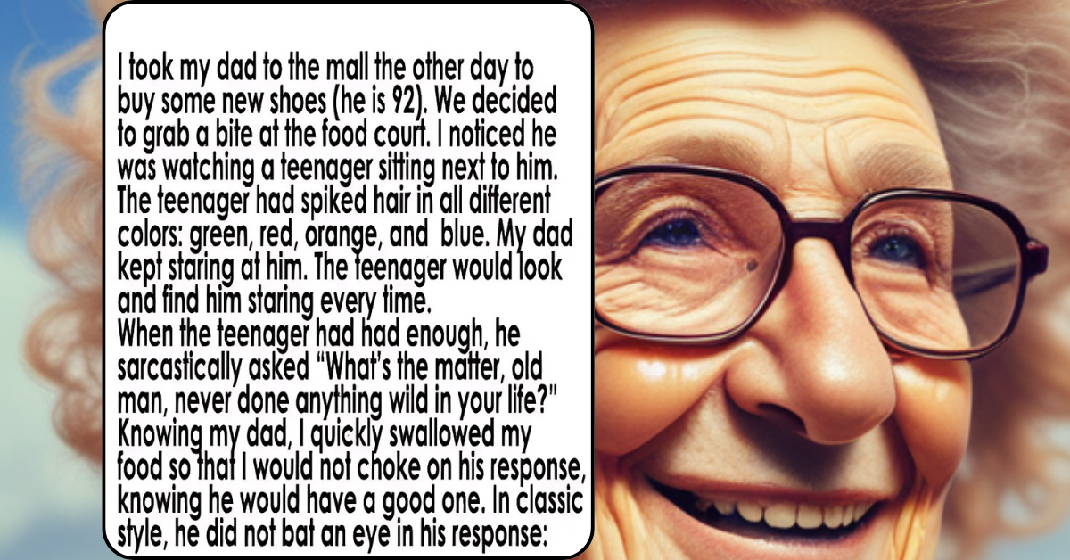 92-yr-old’s epic response to a teenager’s wild hair