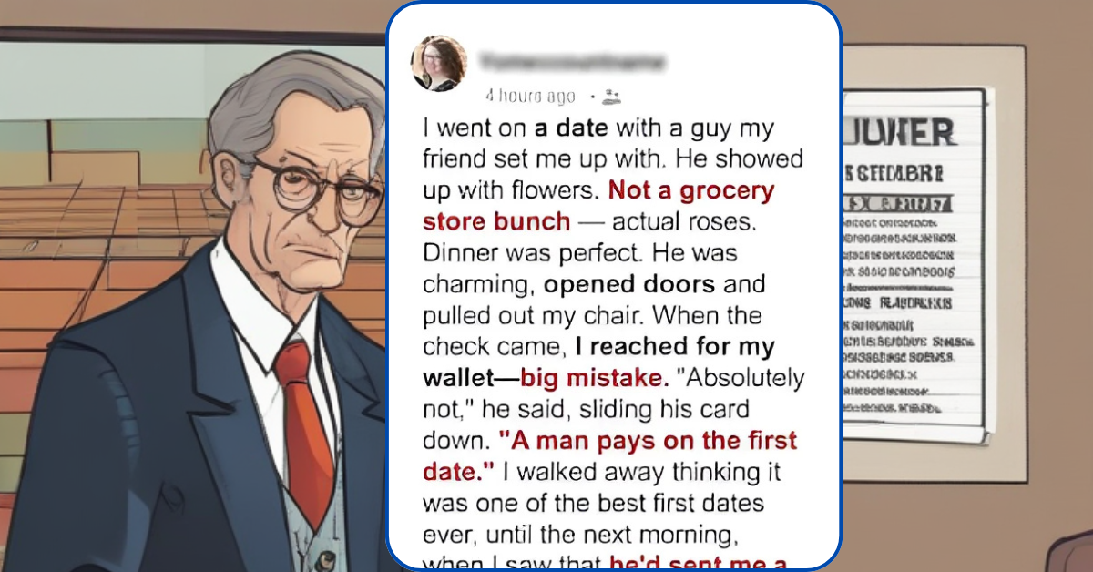 He was adamant about covering the check and now I wish