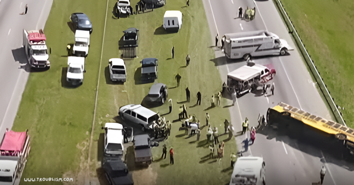 Multiple kids trapped in wreckage after school bus rolls